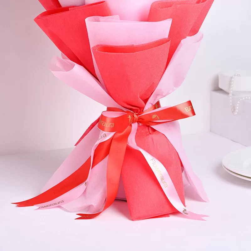 Red and Pink Rose Bouquet - Same Day Flower Delivery Multan